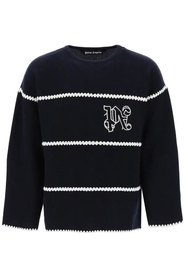 Palm Angels Knit Wool Blend Pullover
