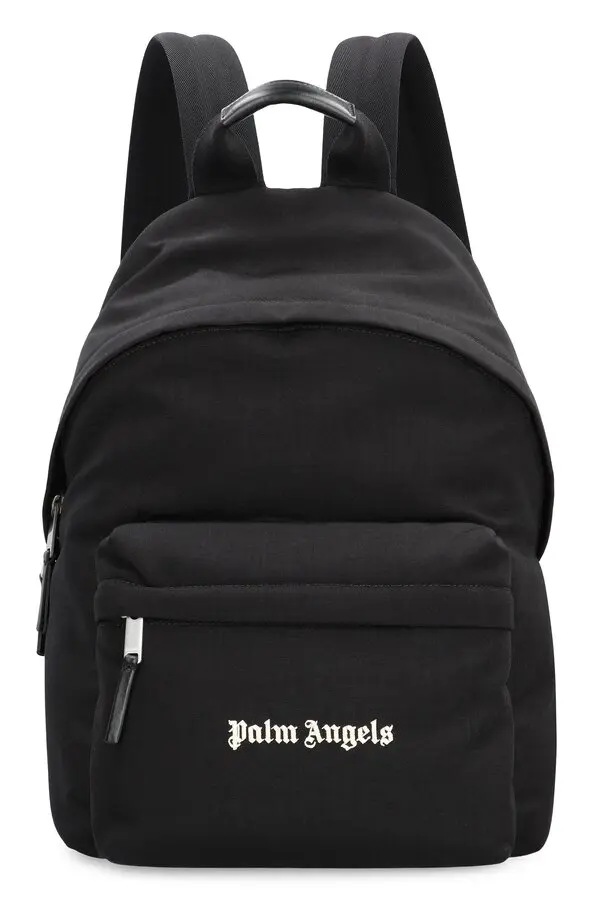 Palm Angels Logo Print Backpack - Black