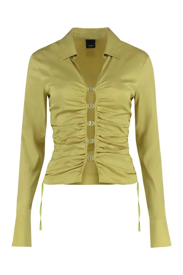 Pinko Gathered Shirt - Green