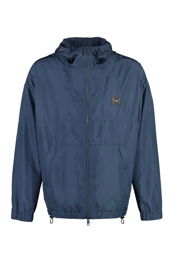 Dolce & Gabbana Nylon Jacket With Hood And Branded Tag