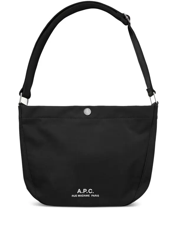 A.p.c. Mini Button Closure Shoulder Bag - Nero