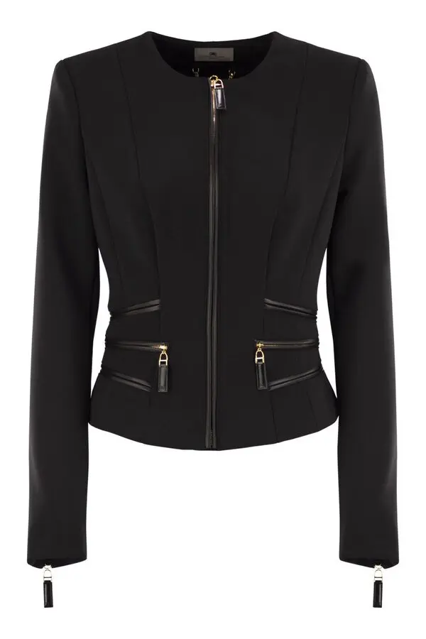 Elisabetta Franchi Zip-up Blazer With Zip Pockets