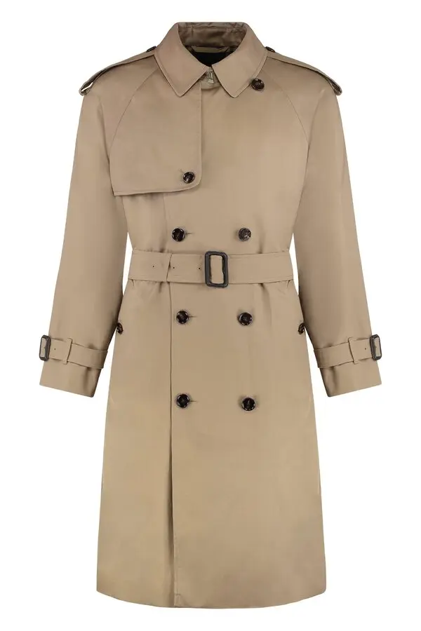 Burberry Long Waterloo Heritage Trench Coat Women, Cotton Gabardine - Brown