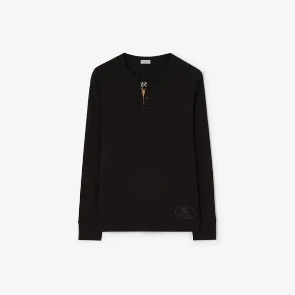 Burberry Slim Fit Long-sleeve T-shirt Size - Nero