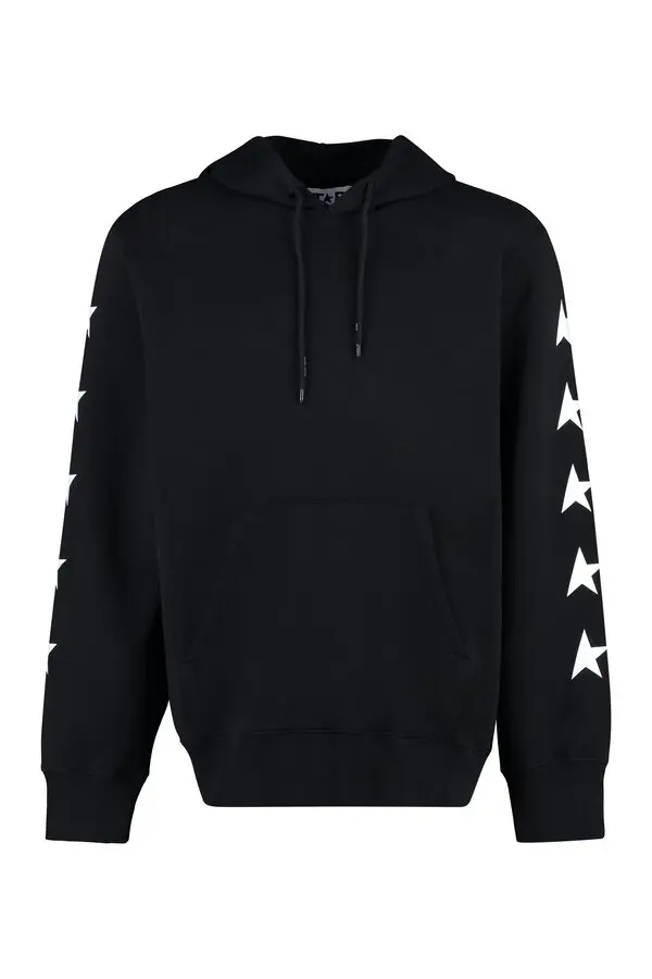 GOLDEN GOOSE Alighiero Sweatshirt With Contrasting Stars - Black