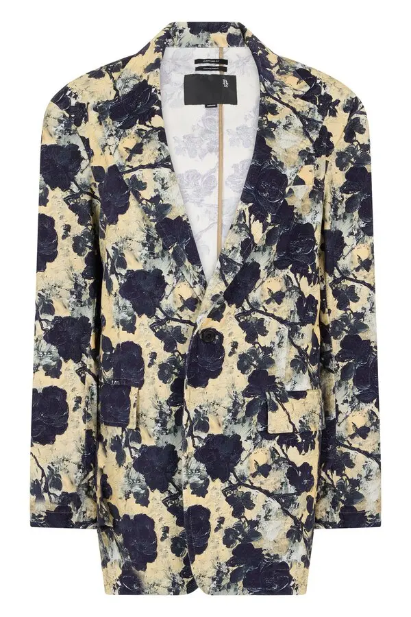 R13 Floral Classic Fit Jacket - Yellow