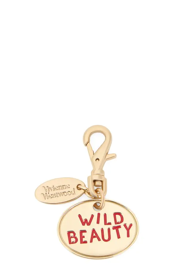 VIVIENNE WESTWOOD Stylish Dog Charm With 'wild Beauty' Inscription - Gold