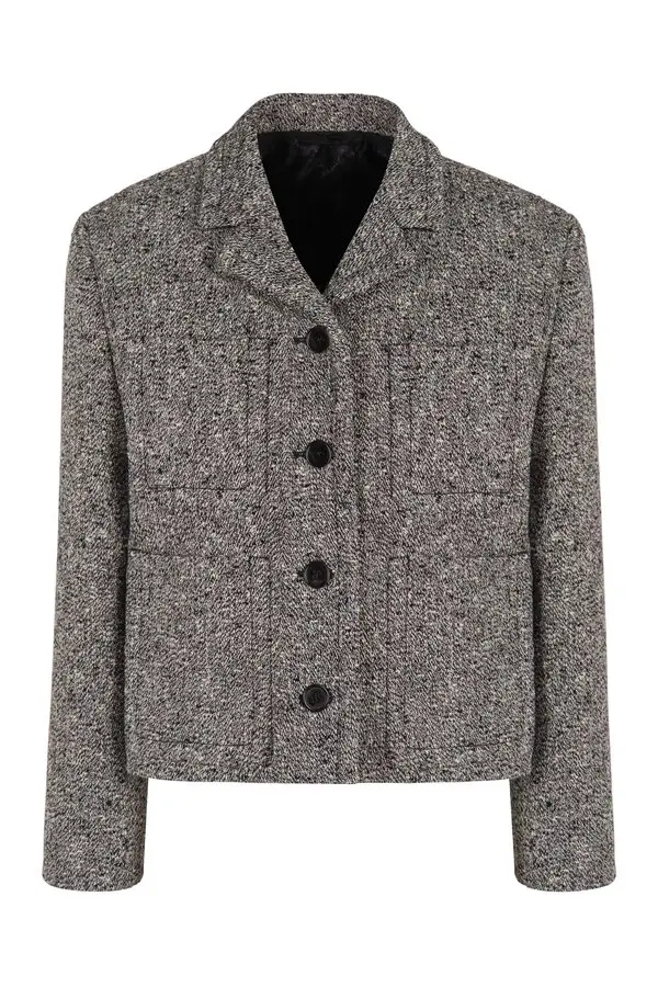 Gucci Double Wool And Cotton Mouliné Jacket