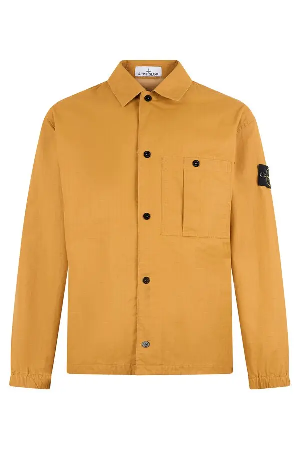 Stone Island Classic Ripstop Organic Cotton Shirt Jacket - Orange