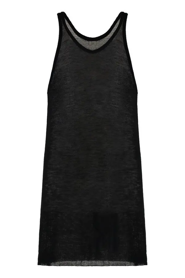 Rick Owens Knitted Tank Top - Black