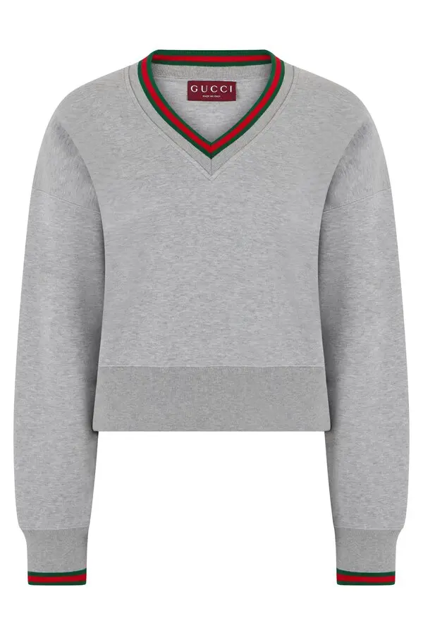 Gucci Cotton Jersey Sweatshirt With Web