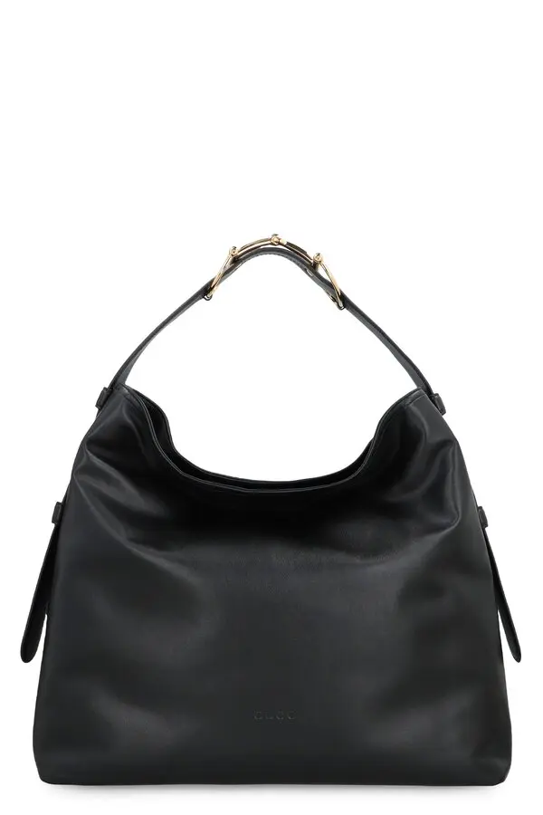 Gucci Beatrix Large Leather Shoulder Bag - Black