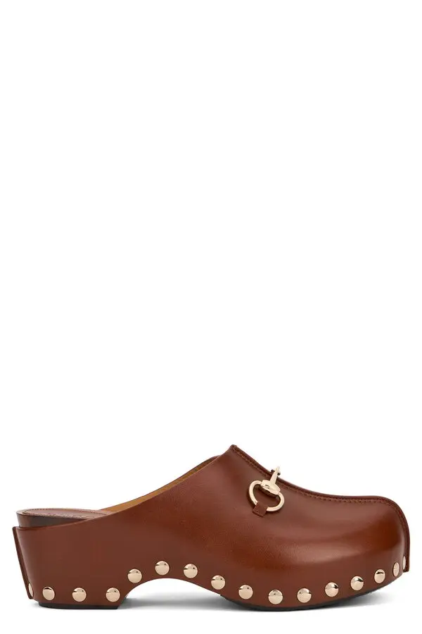 Gucci Classic Buckle Clogs - Brown