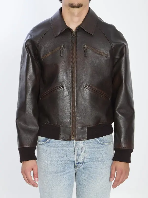 Celine Bomber Jacket In Calfskin