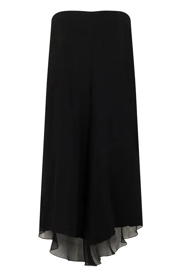 Victoria Beckham Flowy Midi Skirt - Black