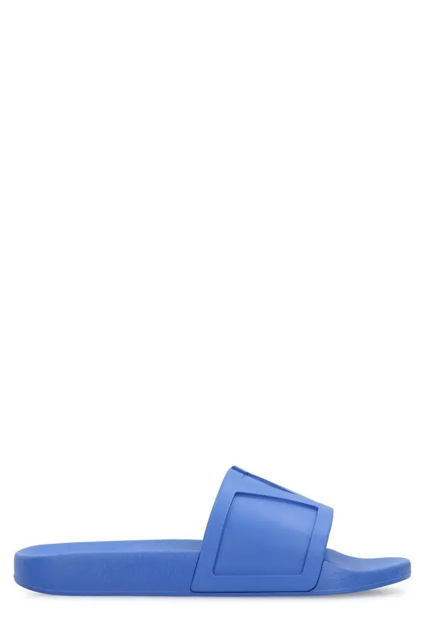 Valentino Garavani Coolside Rubber Slide Sandals - Blue