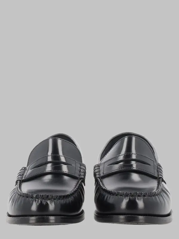 ALOHAS Leather Penny Loafers - Black