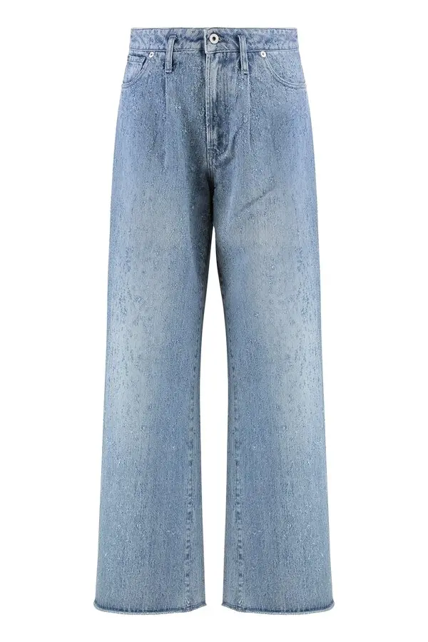 HALFBOY Logo-patch Wide-leg Jeans