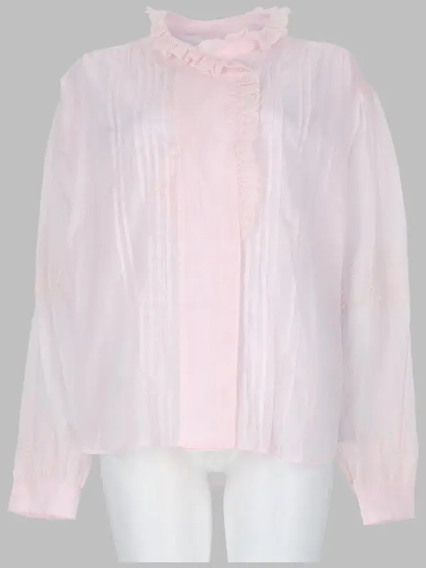 MARANT ETOILE Ruffled High Neck Shirt