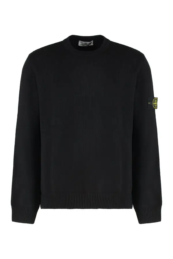 Stone Island Ribbed-knit Logo-patch Sweater