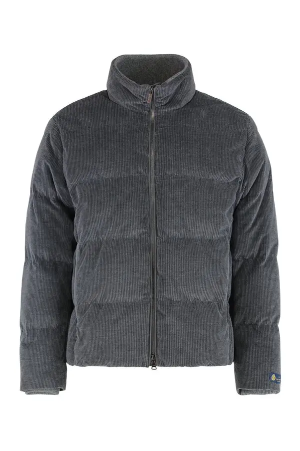 Paul & Shark Ultralight Down Jacket In Cashmere And Cotton Corduroy