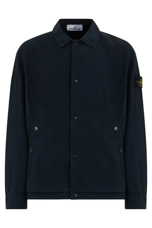 Stone Island Classic Button-up Jacket Shirt For