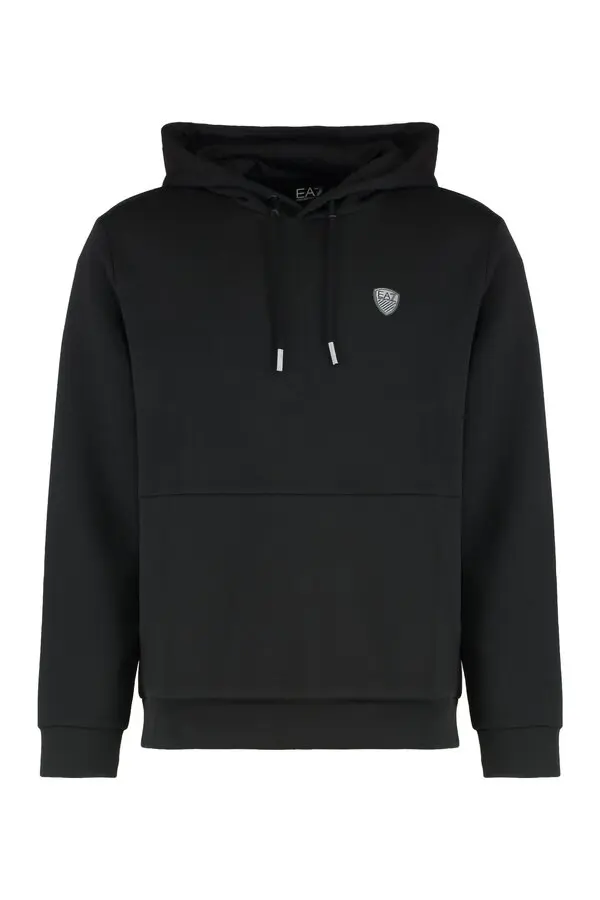 EA7 Technical Fabric Hoodie - Black