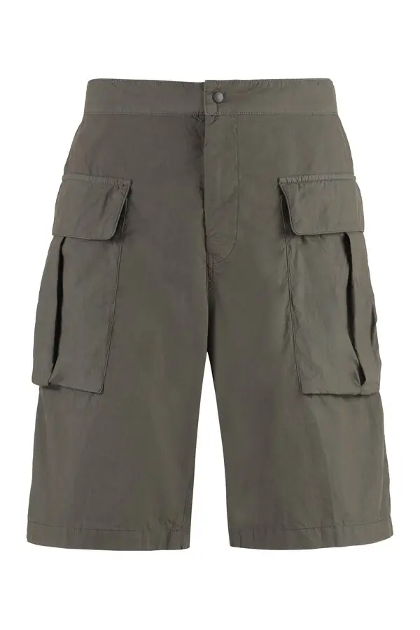 Aspesi Cotton Cargo Bermuda Shorts - Grey