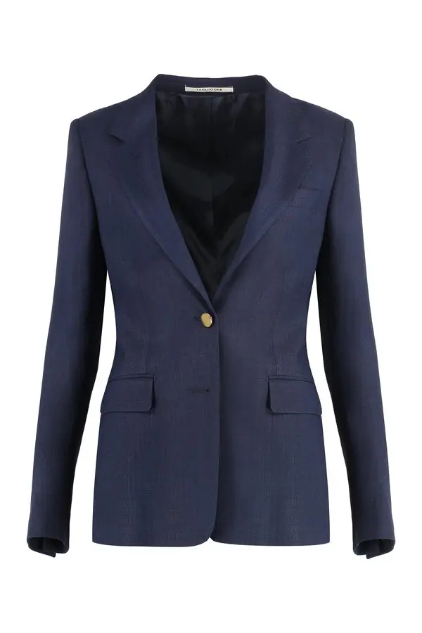 0205 TAGLIATORE Tagliatore T-parigi Linen Blend Blazer