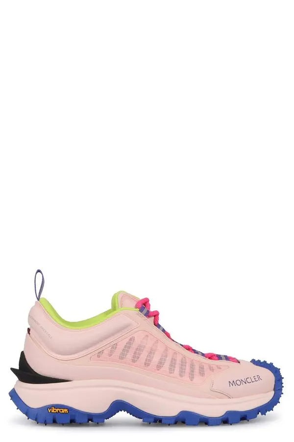 Moncler Trailgrip Lite3 Rubber-trimmed Suede Sneakers - Pink