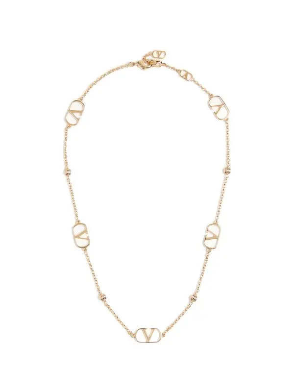 Valentino Garavani Vlogo Signature Metal Necklace - Oro