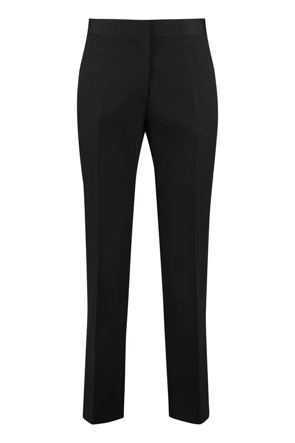 JIL SANDER High-waist Wool Cropped Trousers - Black