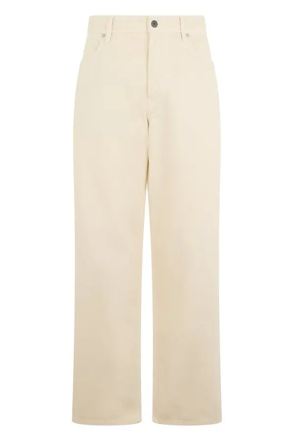 Stone Island Compass Cotton Straight Pants - Sand