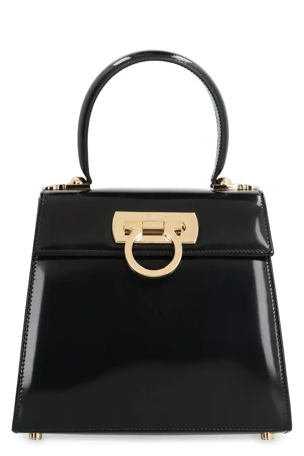 FERRAGAMO Iconic Top Handle - Black