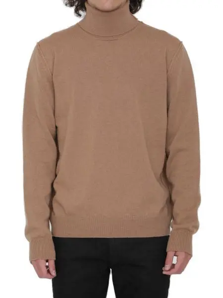 MAISON MARGIELA High-neck Cashmere Jumper - Camel