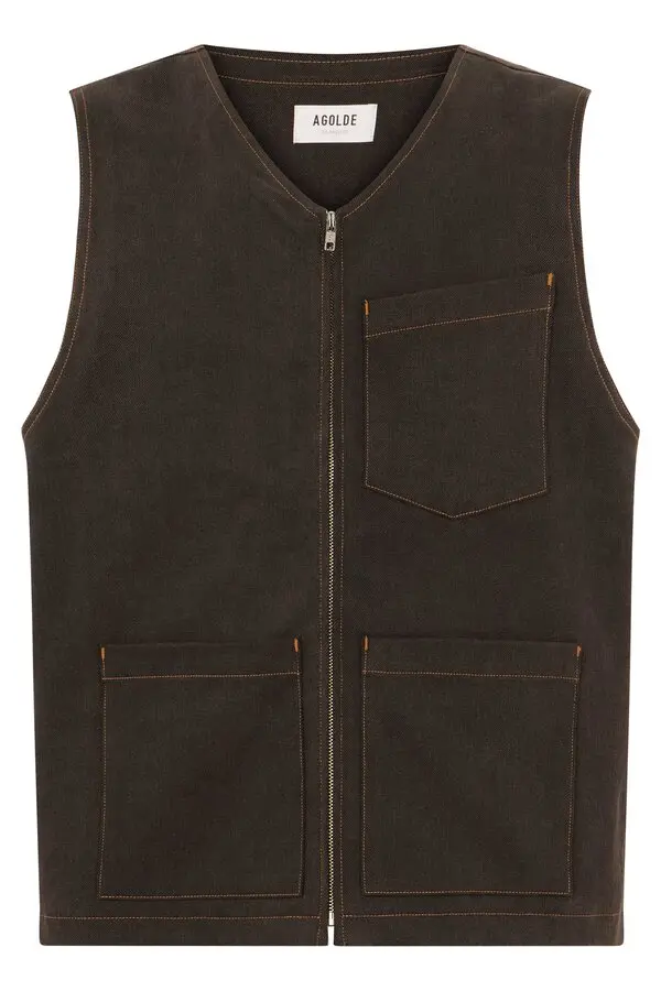 AGOLDE Sleeveless Denim Mini Jacket