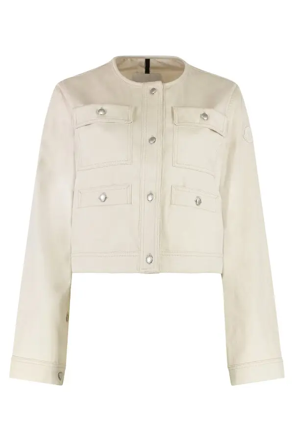 Moncler Chatel Cotton & Linen Jacket - Ivory