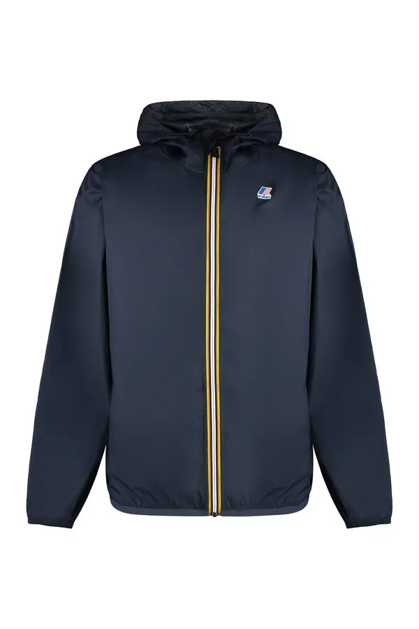 K-WAY Packable Hooded Nylon Jacket - Blue