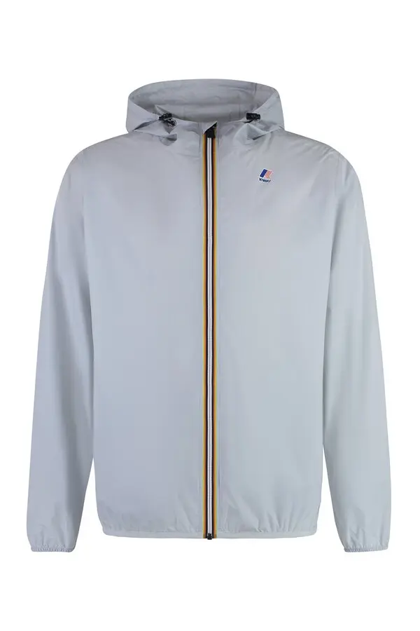K-WAY Packable Hooded Nylon Jacket - Grey