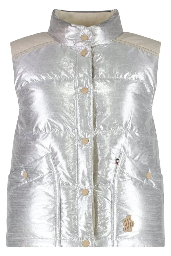 Moncler Pinchot Sleeveless Down Jacket - Silver