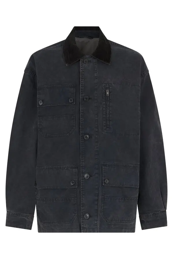 MARANT Relaxed-fit Work Jacket With Velvet Collar Fw25