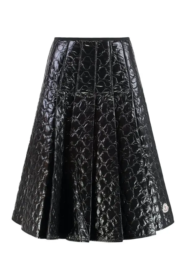 Moncler Square-quilted Padded Midi Skirt - Black