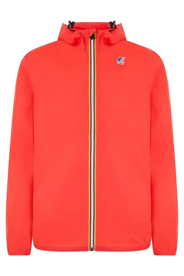 K-WAY Lightweight Hooded Windbreaker Jacket - Red