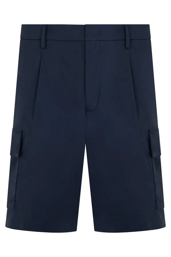 K-WAY Cargo Bermuda Shorts Mini Fit - Blue