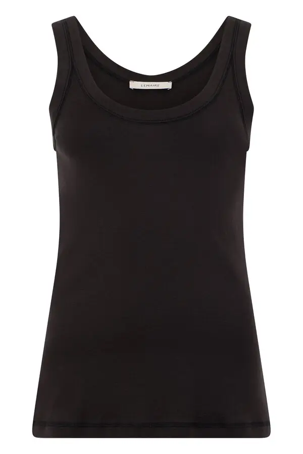 LEMAIRE Sleeveless Fitted Top - Black
