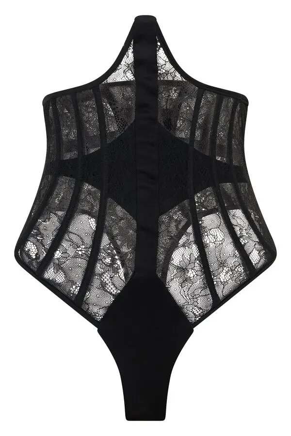 THE MANNEI The Bodand Mini Corset - Black