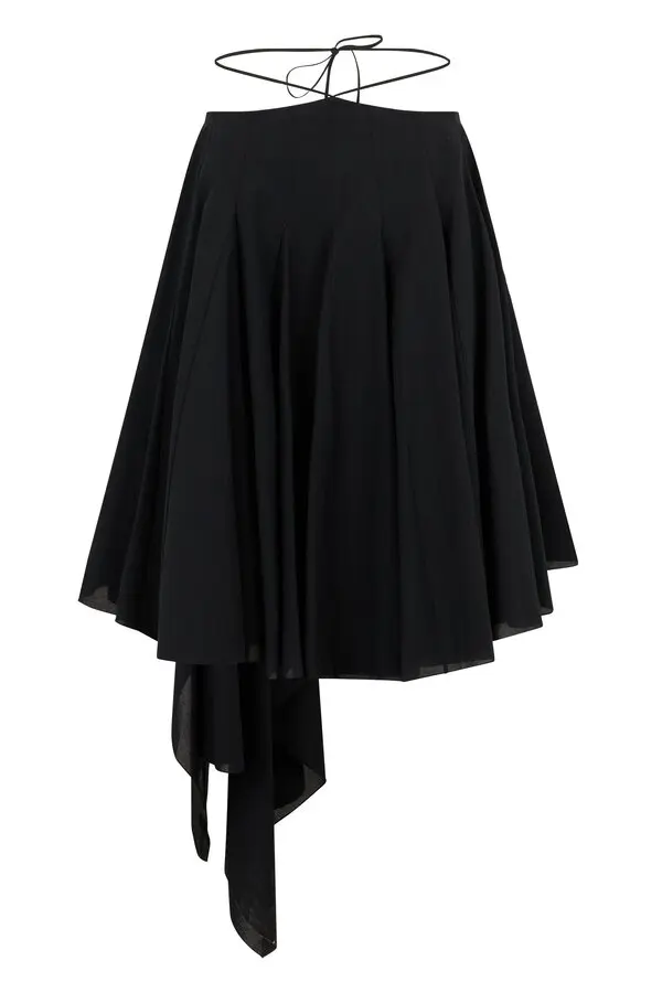 Jacquemus Ruffled Mini Dress With Strappy Neckline - Black