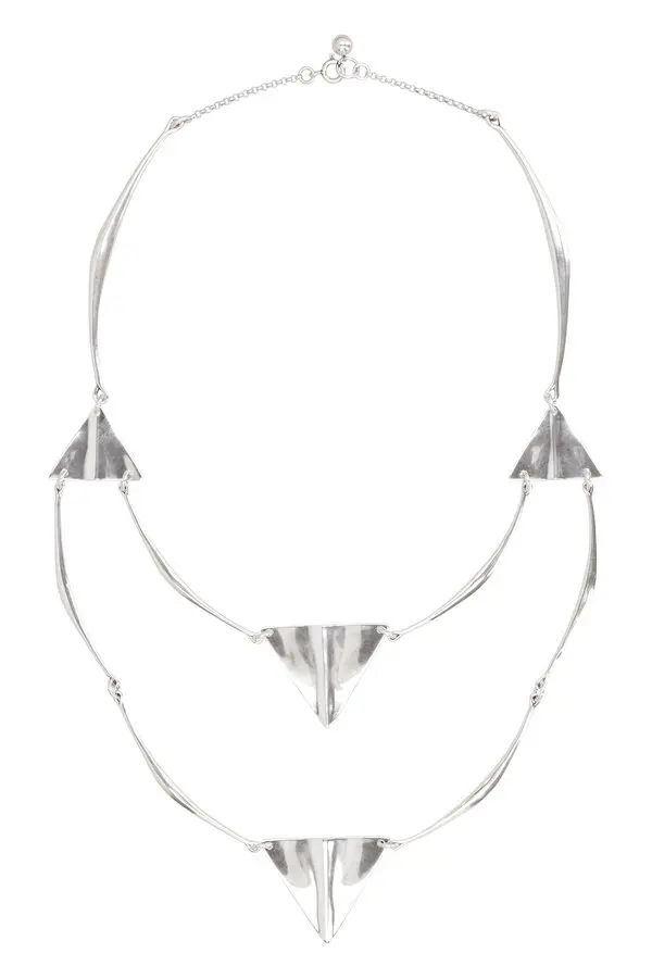 Isabel Marant Étoile Multi-strand Graphic Pendant Necklace 70 Cm - Silver