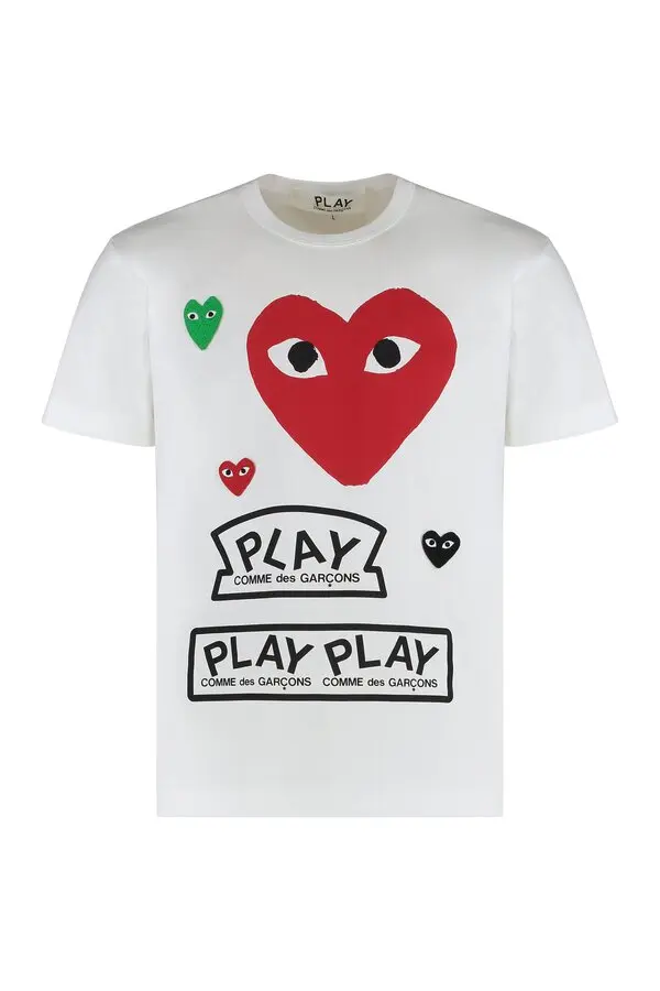 Play Comme Des Garcon Classic Logo Cotton T-shirt For