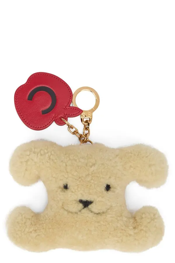 Celine Mini Triumphant Animal Keychain With Pompon